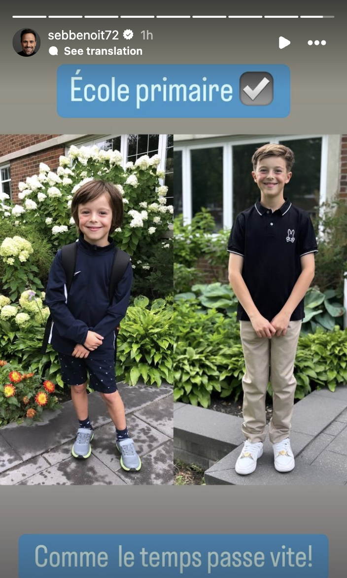 Sébastien Benoît partage une adorable photo de son fils et il célèbre ...