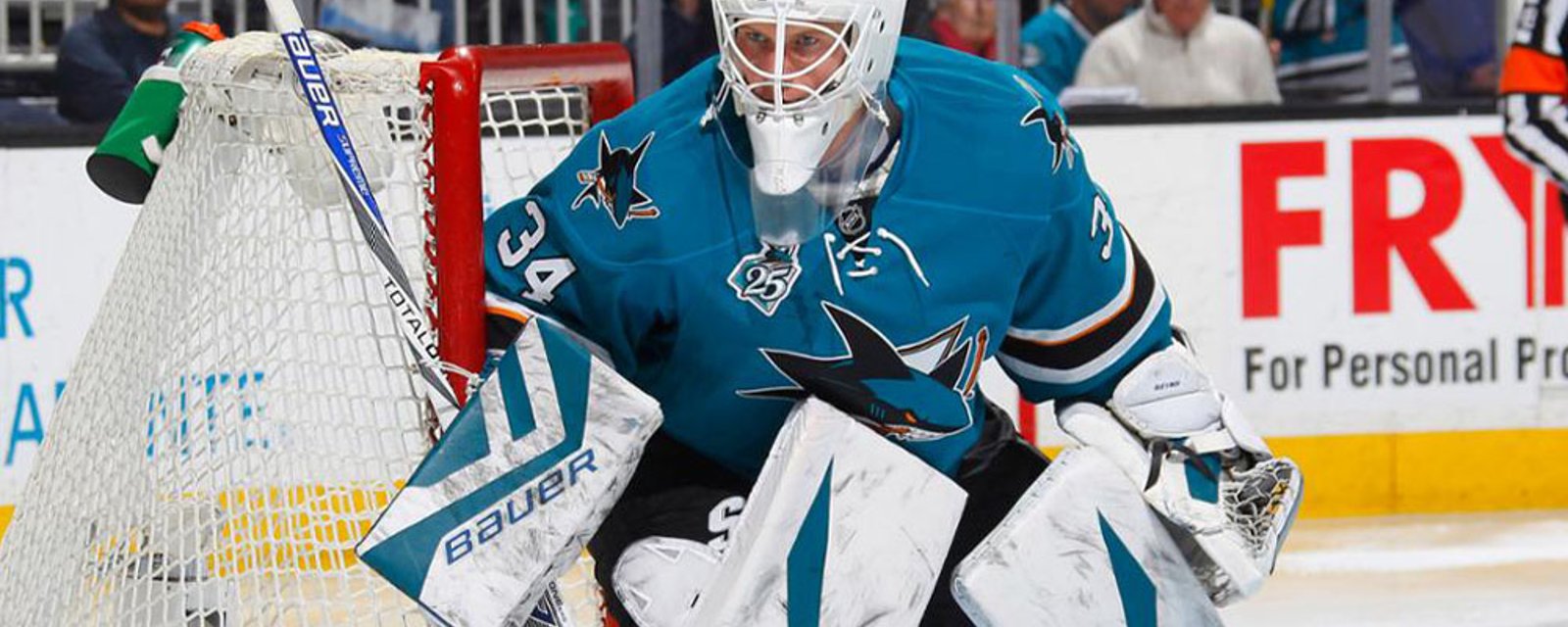 Optimus Prime once again appears on San Jose Sharks goaltender James ...