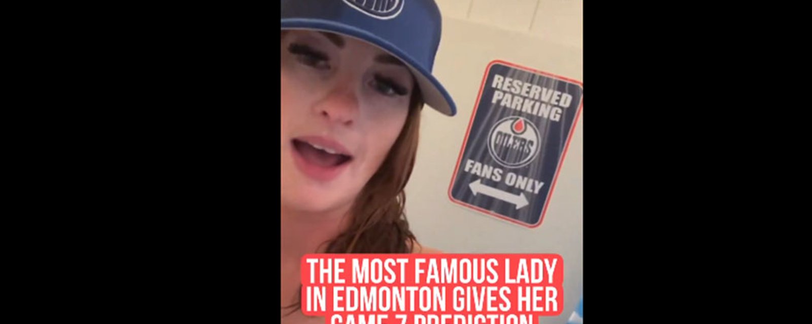 Oilers girl Kait gives a Game 7 prediction... from the shower! - HockeyFeed