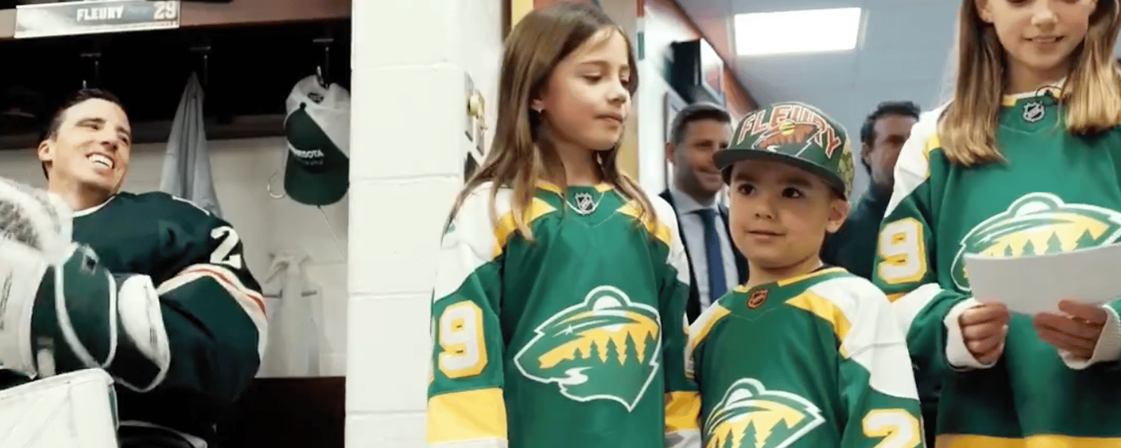 Marc-Andre Fleury's kids steal the show - HockeyFeed
