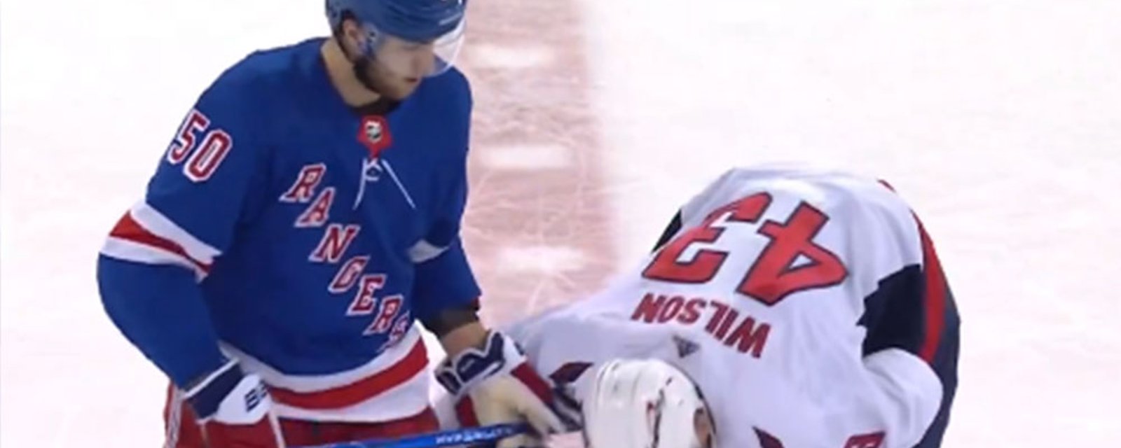 Tom Wilson gets speared in a very, very sensitive area - HockeyFeed