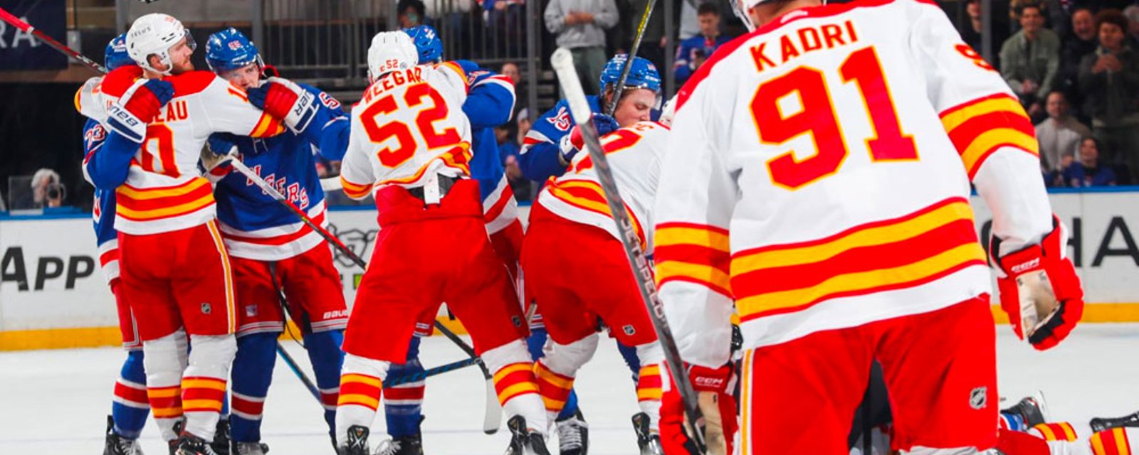 Both Kadri and Lucic get blown up with huge open ice hits - HockeyFeed