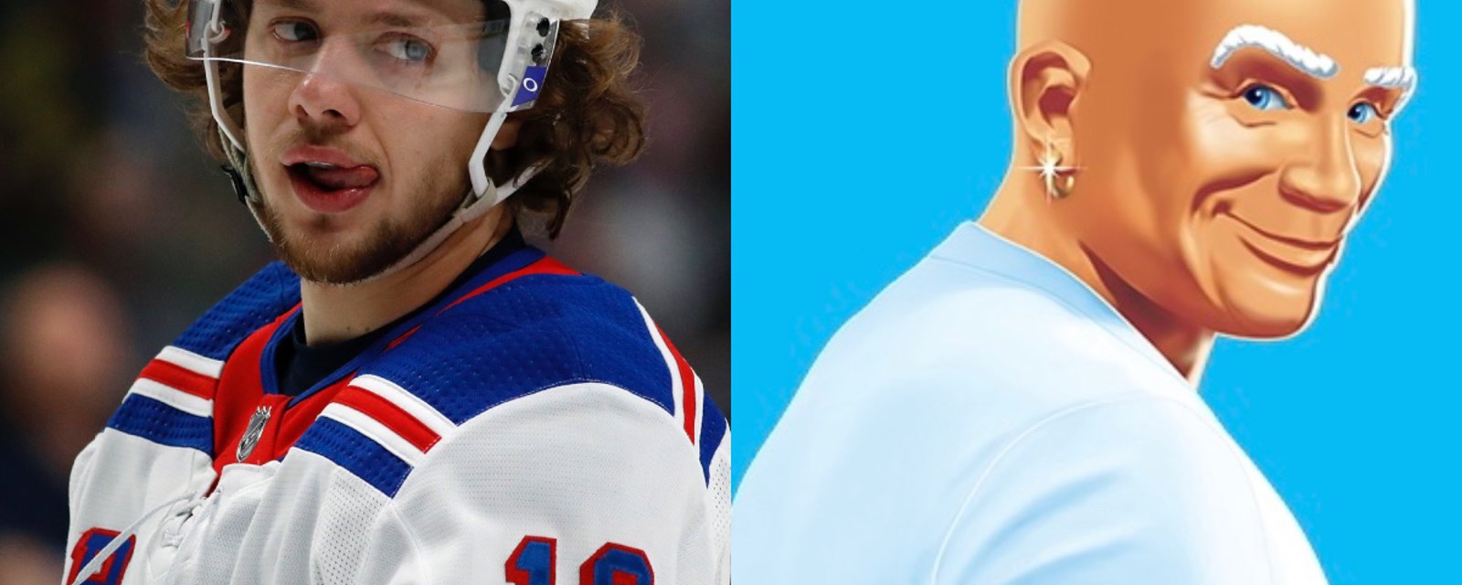 Artemi Panarin's new haircut has him looking like Mr. Clean. - HockeyFeed