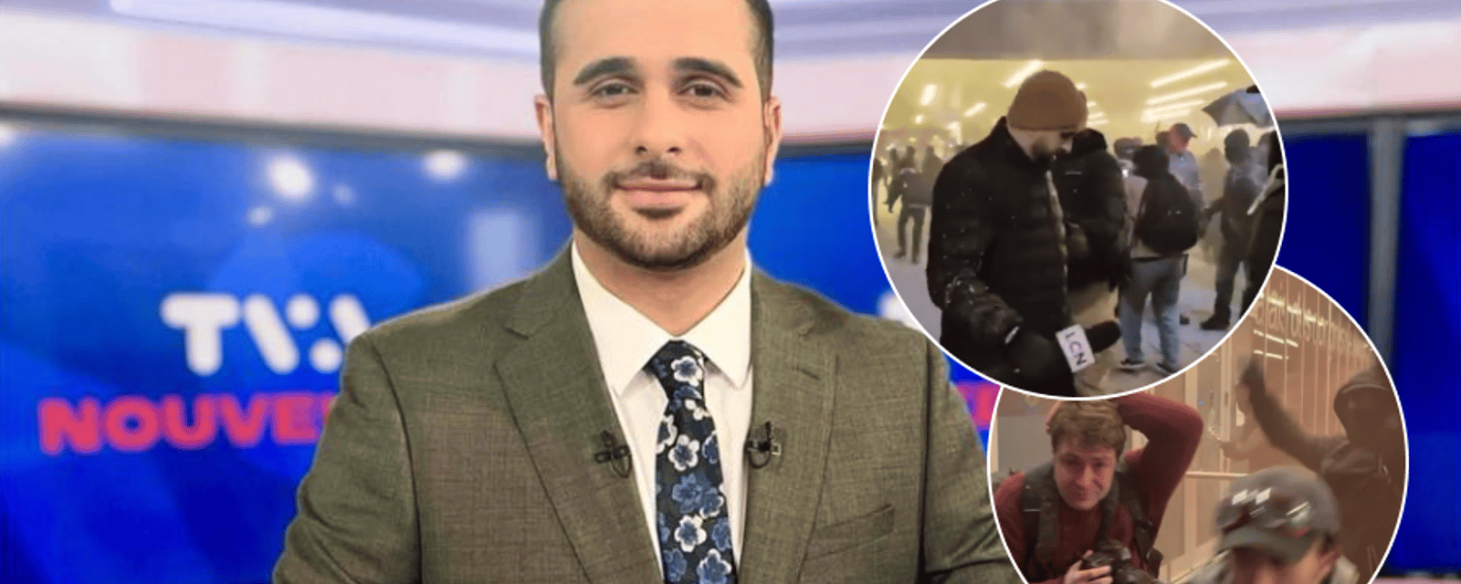 Le journaliste Hadi Hassin de TVA pris pour cible par les manifestants ...