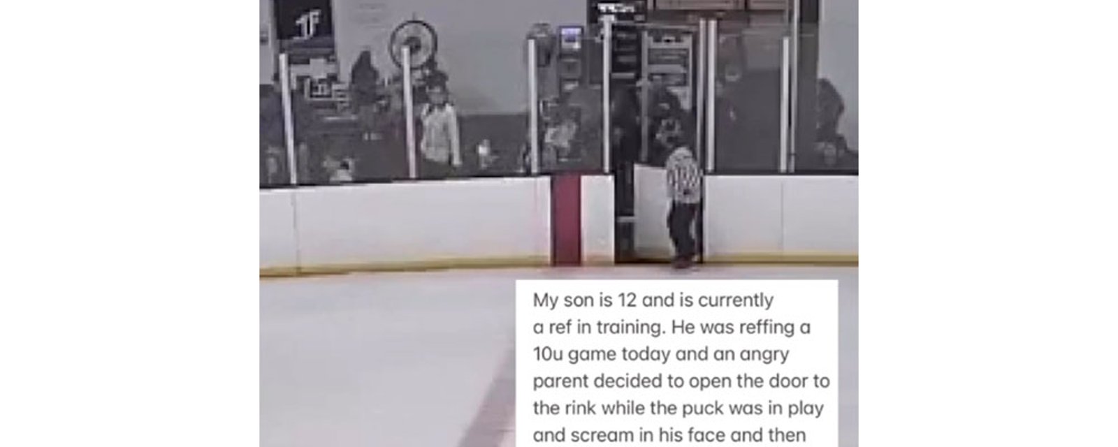 Angry hockey Dad opens arena door to yell at 12 year old ref during U10 ...
