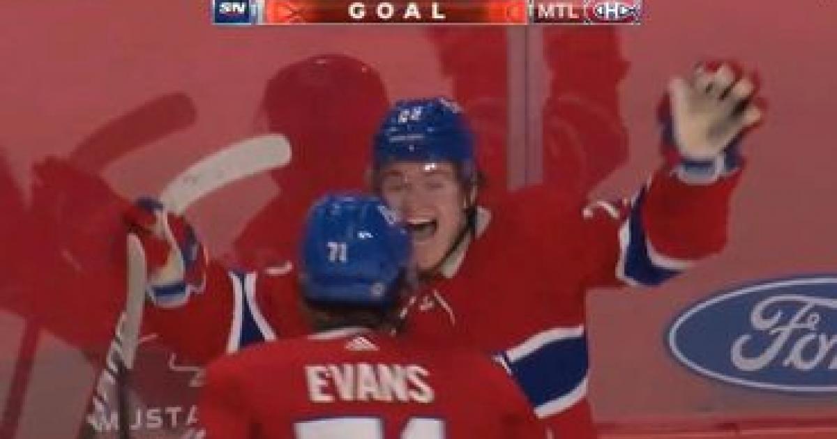 Cole Caufield marque son premier but en carrière dans la LNH et donne la victoire au Canadien ...