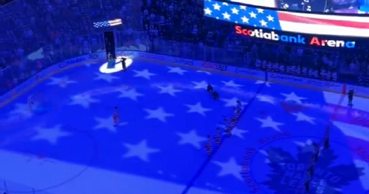 Loud boos in Toronto for the American national anthem. - HockeyFeed