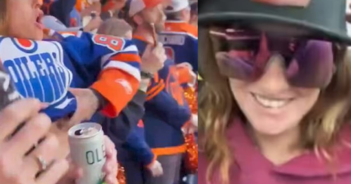 Oilers fan who flashed entire arena attempts to remove viral video ...