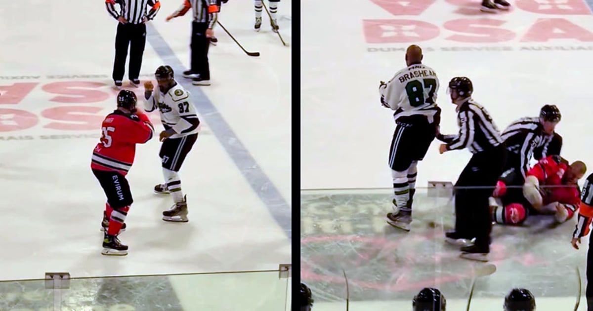 51 year old Donald Brashear beats the wheels off opponent in Quebec ...