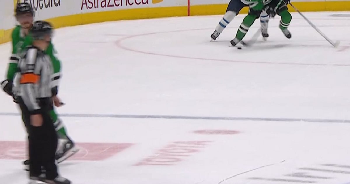 Mason Marchment hits referee after blown call in Game 3. - HockeyFeed