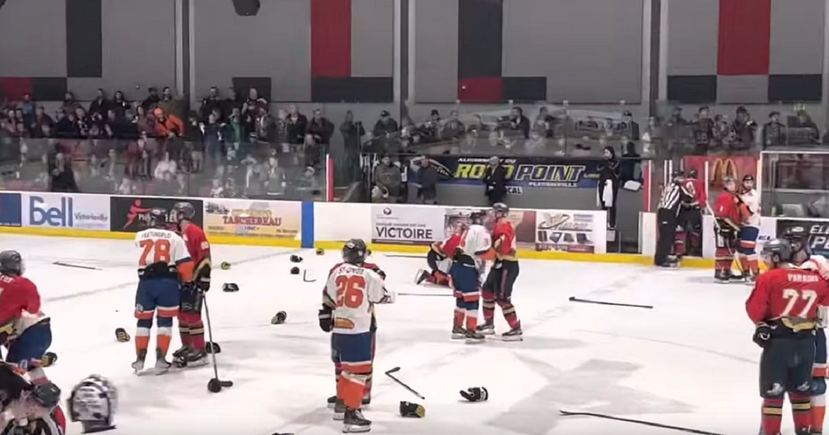 Police called after bench clearing brawl this weekend. - HockeyFeed