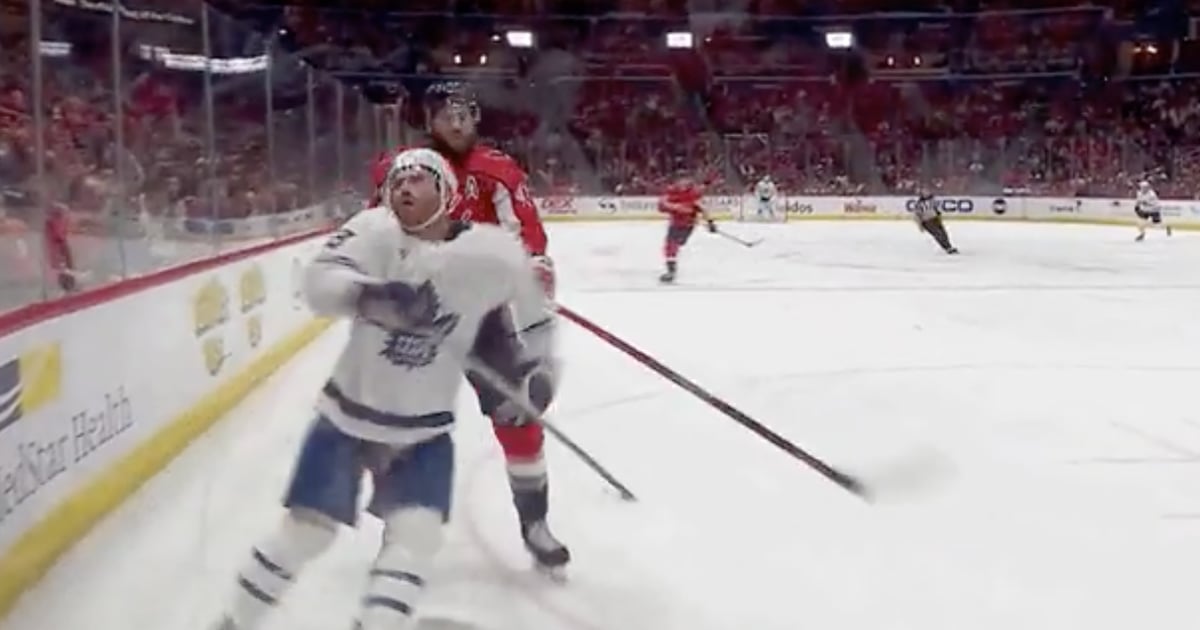 Tom Wilson goes viral for shocking high stick against Noah Gregor ...