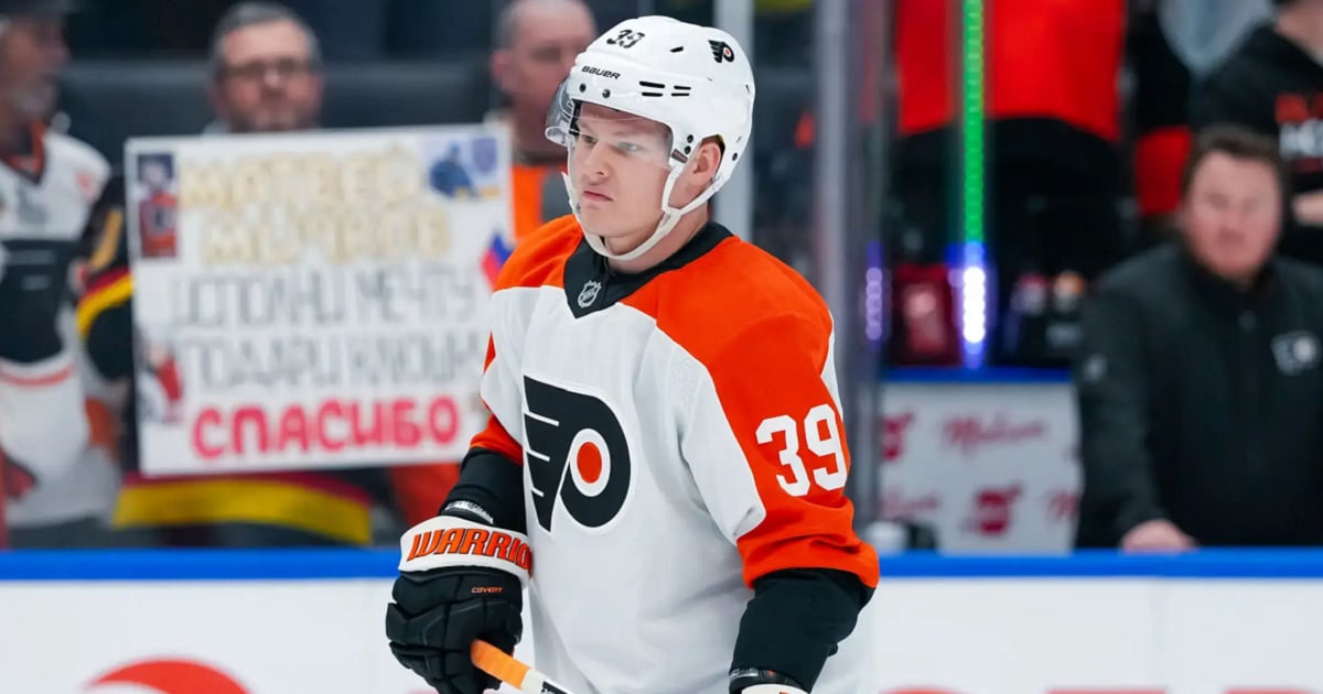 Matvei Michkov gets ejected but leaves the game in style. - HockeyFeed