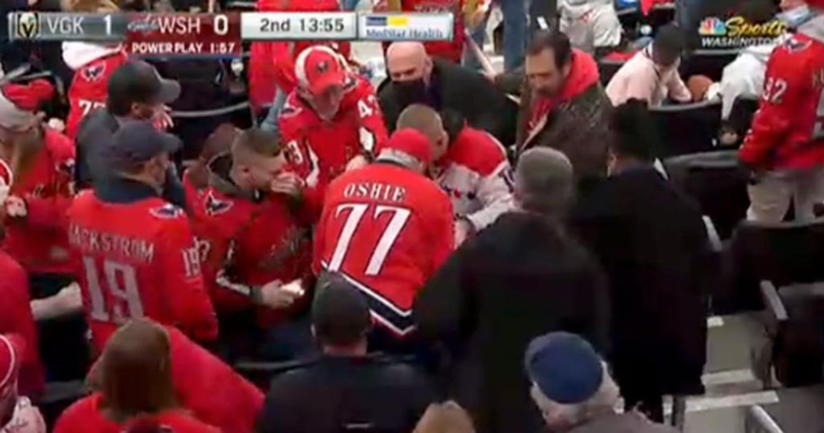 Caps fan who was hit by puck in the stands shows off scar left by ...