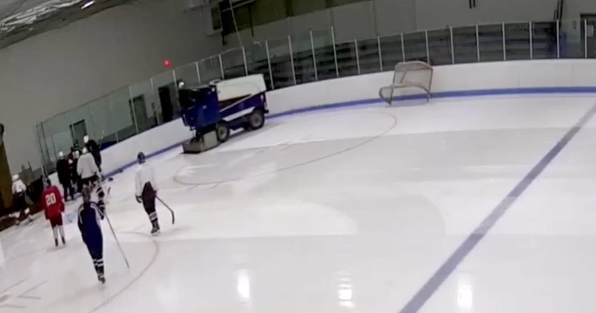 Zamboni accident at practice! - HockeyFeed