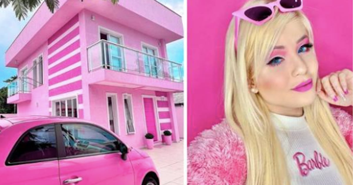 Obsédée par Barbie, elle habite une maison totalement rose - Les Maisons