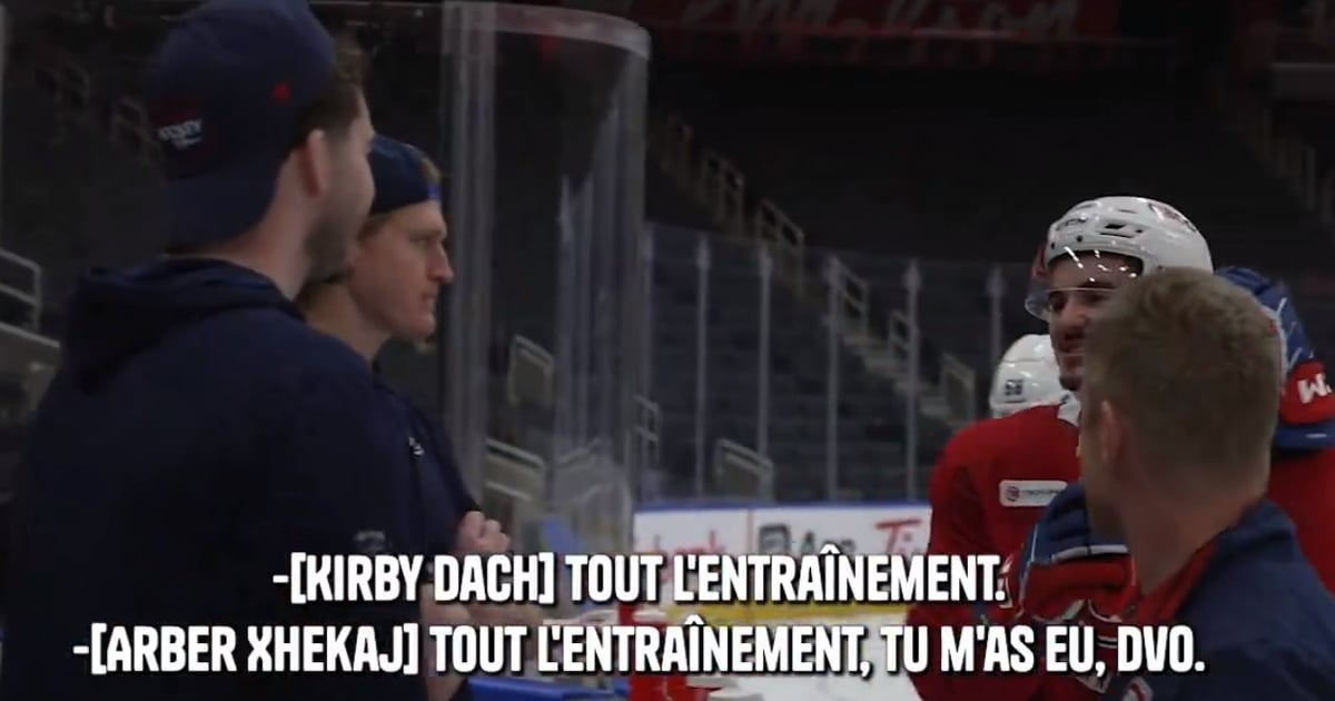 Michael Pezzetta et Arber Xhekaj sont victimes d'un prank de Christian Dvorak et Kirby Dach ...