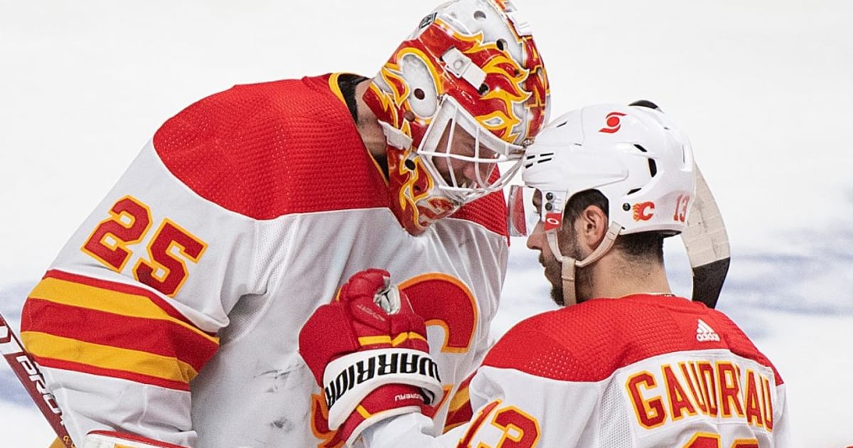 Jacob Markstrom lance une flèche à Johnny Gaudreau et Matthew Tkachuk ...