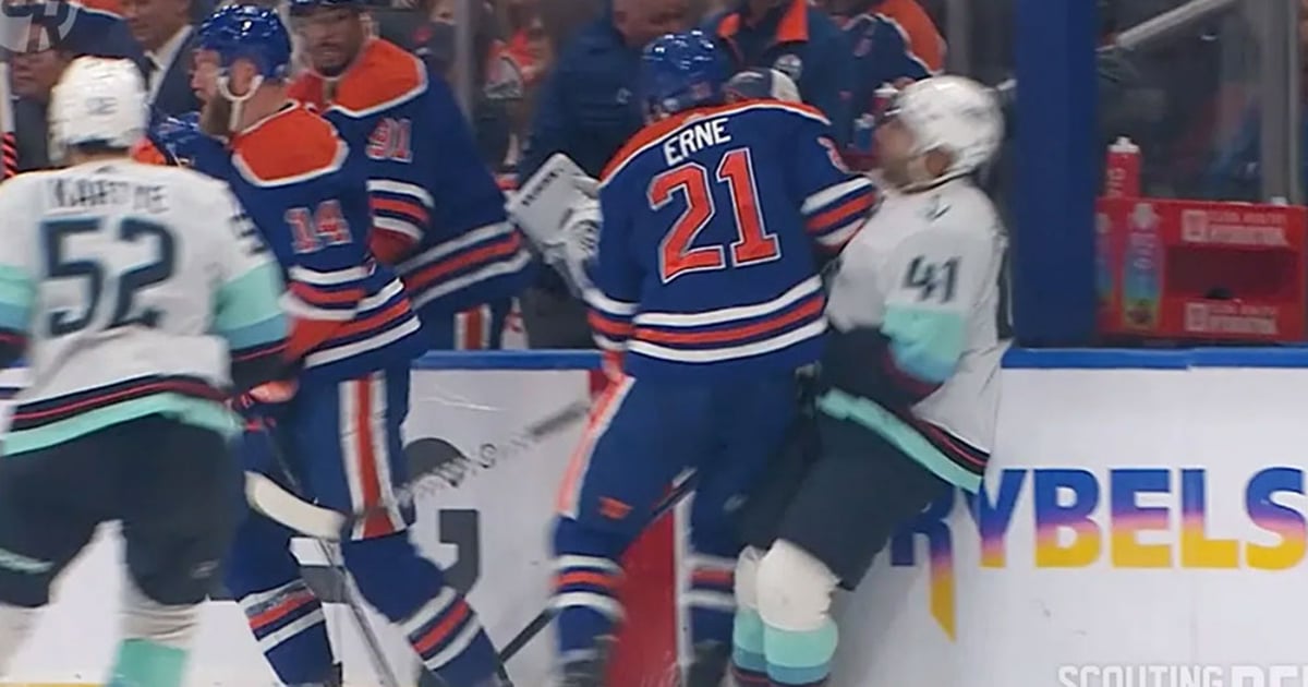 Adam Erne punished by NHL Player Safety for dirty elbow on Bellemare ...