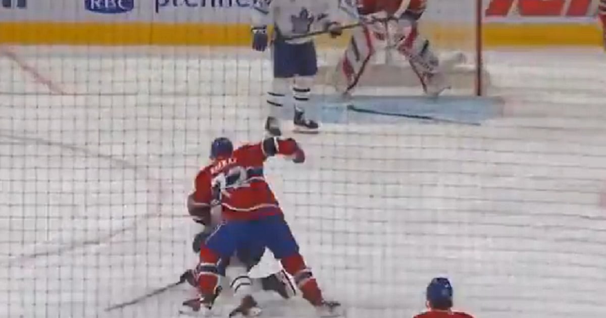 Xhekaj delivers vicious beatdown in response to hit on Laine. - HockeyFeed