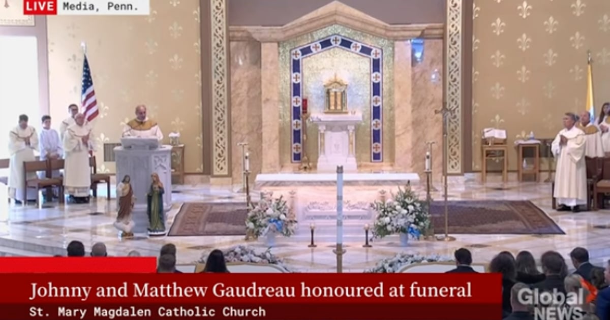 Link for full replay of Johnny and Matthew Gaudreau's funeral today ...