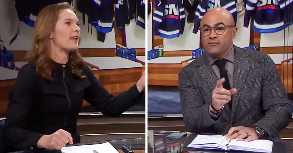 Things get heated between Jamal Mayers and Jennifer Botterill on ...