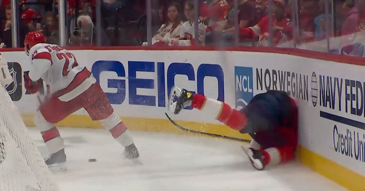 Niko Mikkola leaves Game 3 after ugly crash into the boards. - HockeyFeed